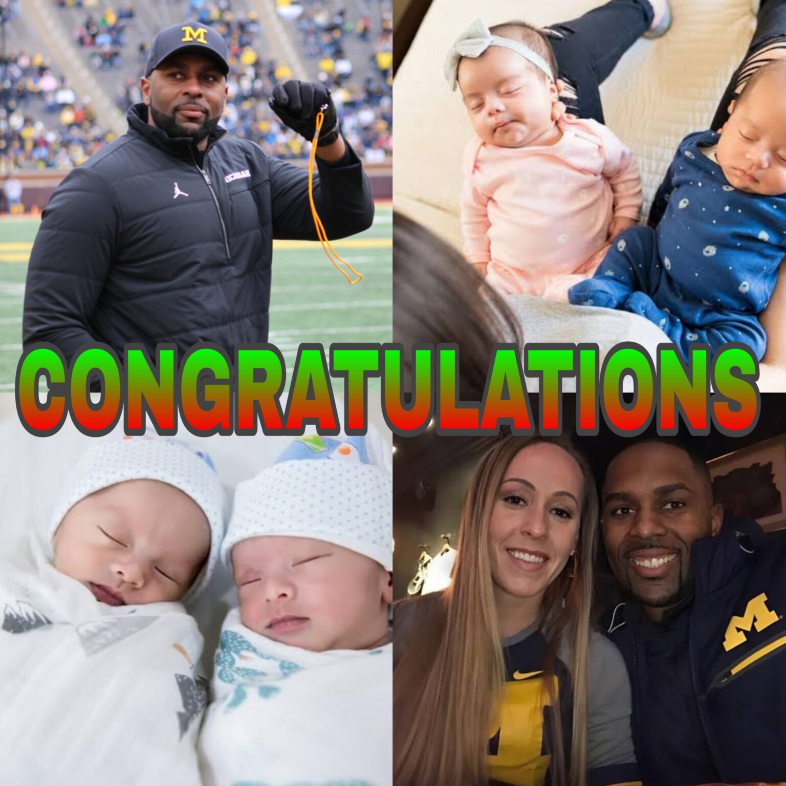 Michigan Wolverines Head Coach Sherrone Moore and His Wife Celebrate ...